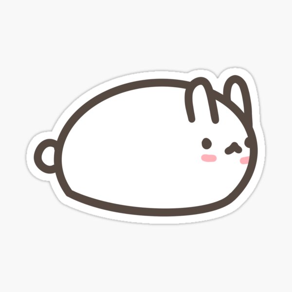 "Kawaii Cute White Bunny" Sticker for Sale by Peachiku | Redbubble