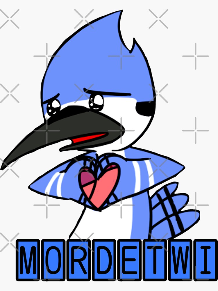 "Mordetwi Love_Mordecai" Sticker for Sale by PurButterFly | Redbubble