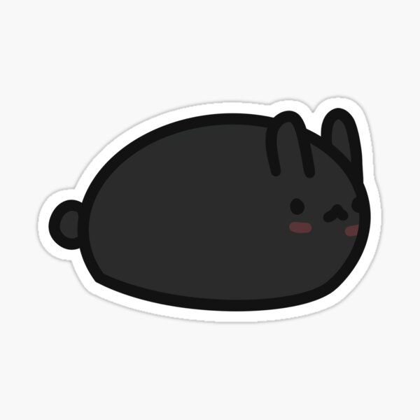 "Kawaii Cute Black Bunny" Sticker for Sale by Peachiku | Redbubble
