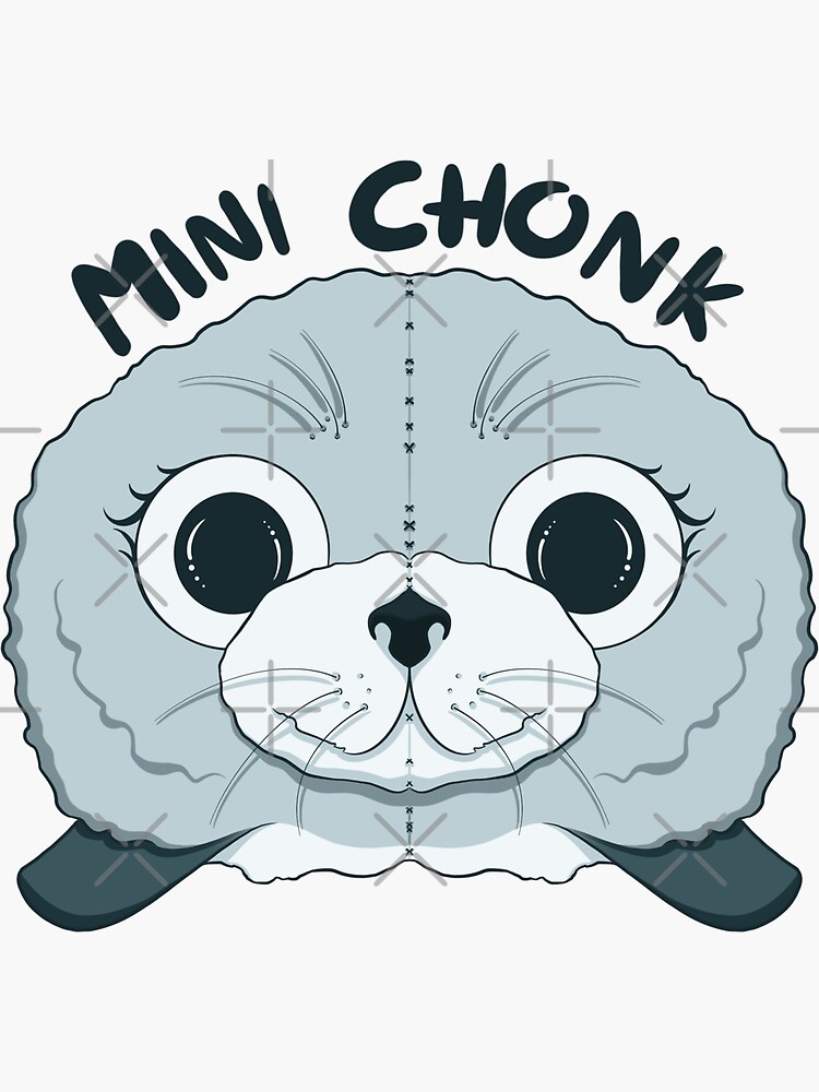 "Mini chonk" Sticker for Sale by roracreator | Redbubble