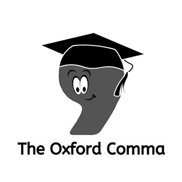 "The Oxford Comma Punny Cartoon" Poster for Sale by NDSMerch | Redbubble