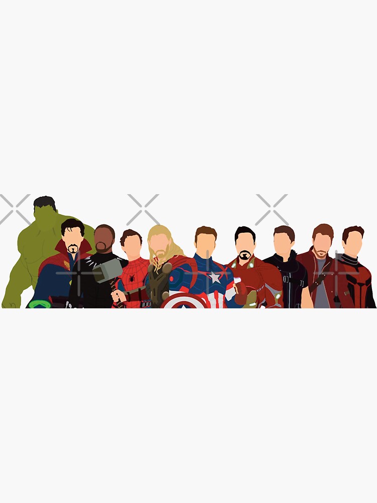 "MCU Heros" Sticker for Sale by haleyforesman4 | Redbubble