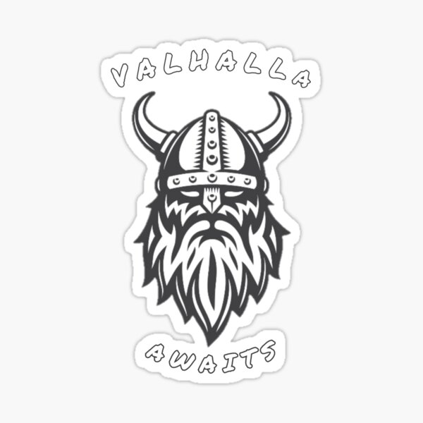 "Valhalla vikings Ragnar Warrior" Sticker for Sale by AdamB9 | Redbubble