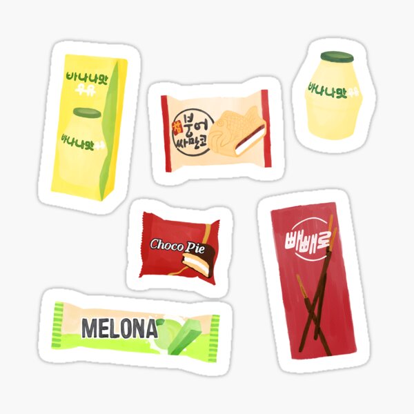 "Sticker Pack - Korean snacks" Sticker for Sale by spacylittlegirl ...