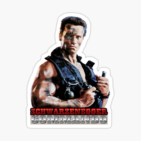 "Arnold Schwarzenegger Commando" Sticker for Sale by Commando80s ...