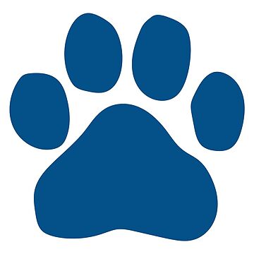 "Blue Paw Print Sticker" Sticker for Sale by NPolandDesigns | Redbubble