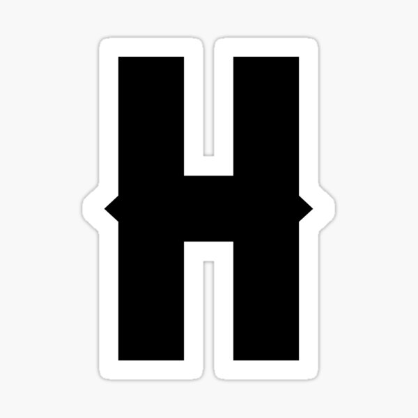 "Letter H Initial" Sticker for Sale by Nfty-Planet01 | Redbubble