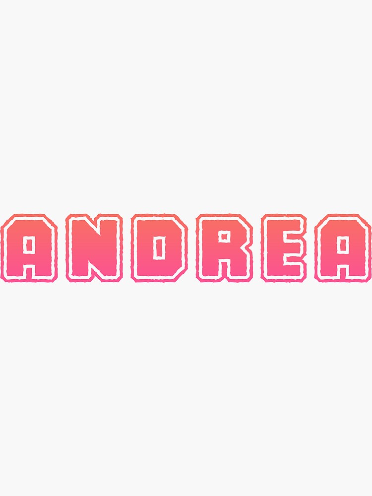 "ANDREA" Sticker for Sale by kapolstone | Redbubble