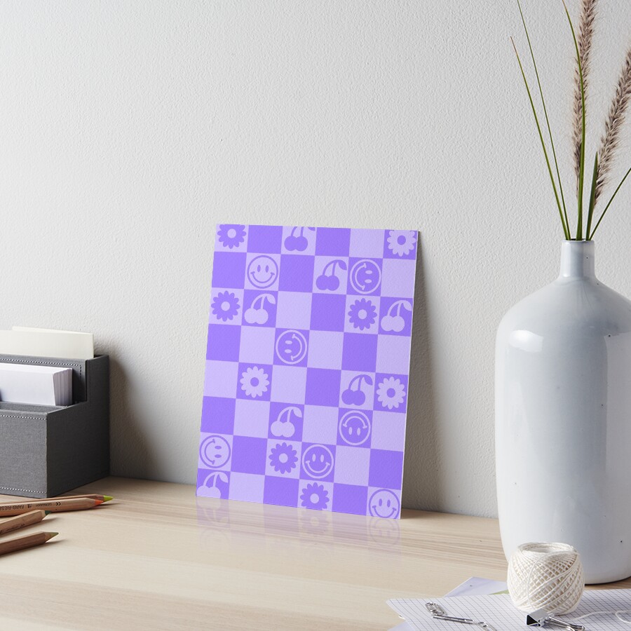 "HAPPY CHECKERS - lavender" Art Board Print for Sale by juliasantos5 ...