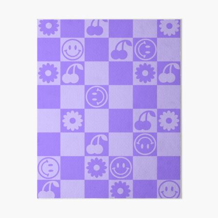 "HAPPY CHECKERS - lavender" Art Board Print for Sale by juliasantos5 ...