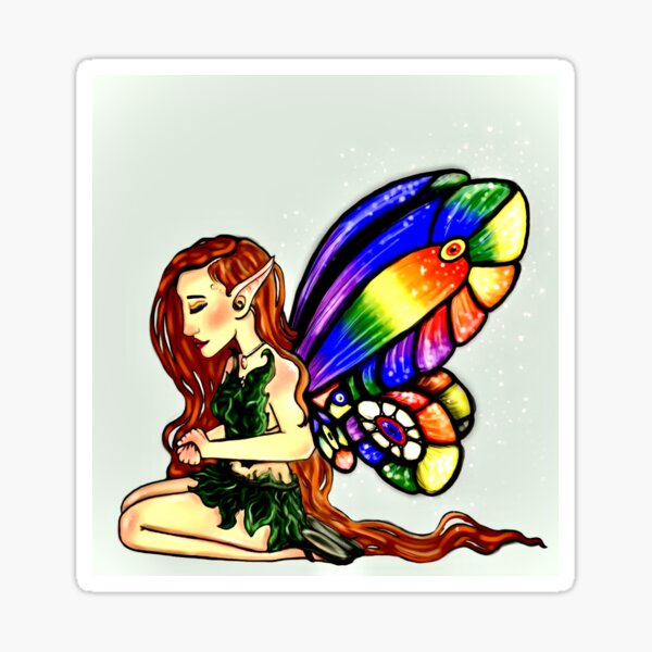 "LGBTQ Pride Fairy" Sticker by Dakkebakken | Redbubble