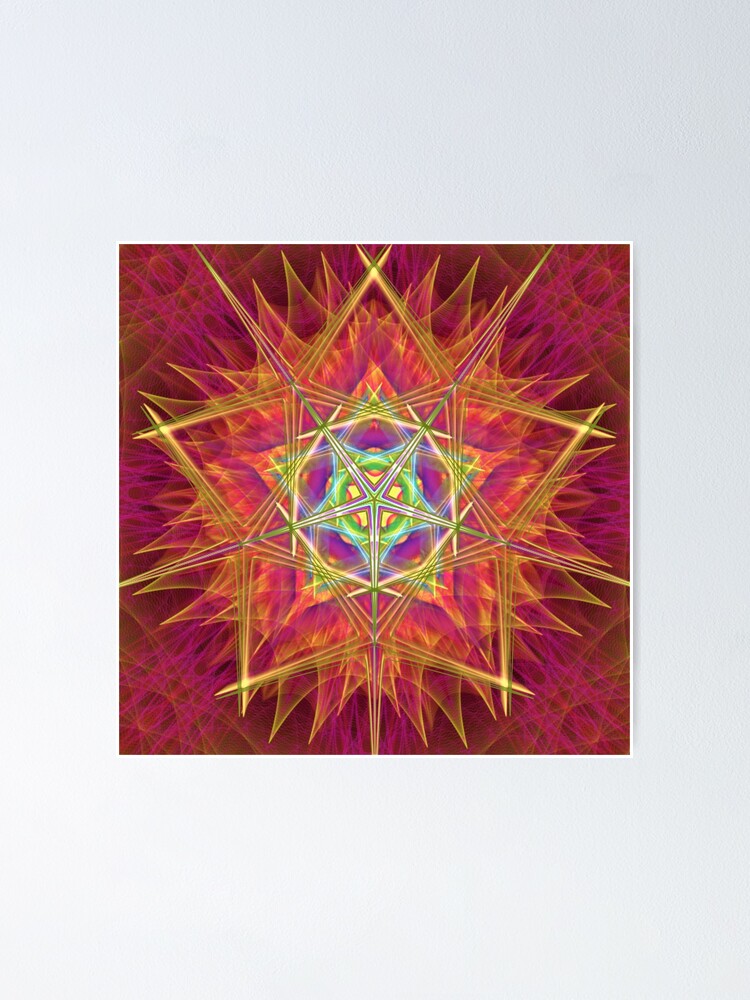 "Psychedelic star " Poster for Sale by BelAnnGrey | Redbubble