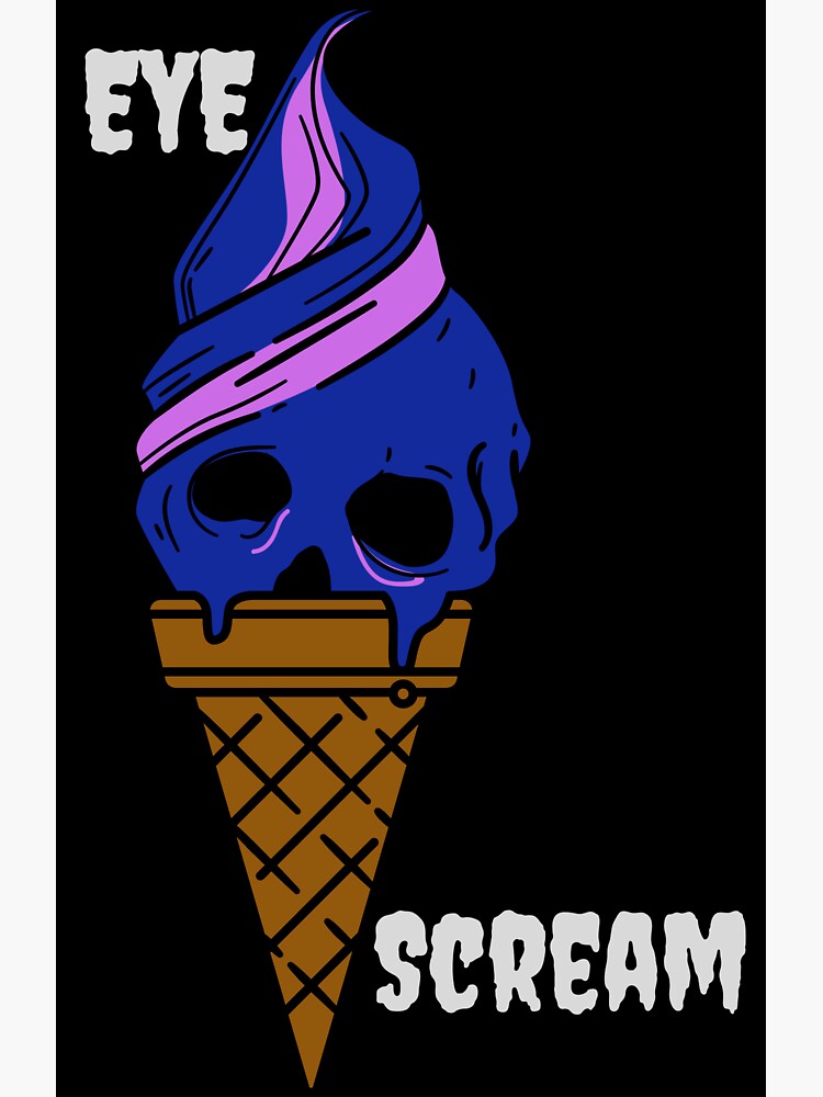 "Eye scream " Sticker for Sale by ReignDay | Redbubble