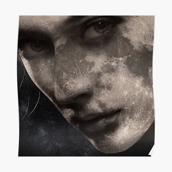 "Moon Face" Poster for Sale by farhanhira | Redbubble
