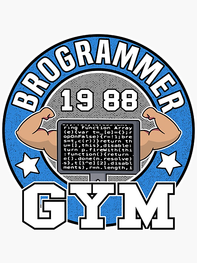 "Brogrammer T-ShirtFunny Brogrammer Gym Logo Programmer Fitness Coder ...