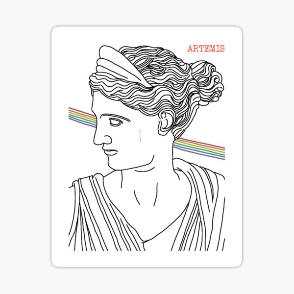 "Greek Mythology - Goddess Artemis" Sticker for Sale by anghelapparel ...