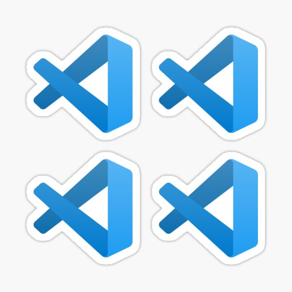 "VS Code 2019 Sticker x4 combo pack (Visual Studio Code)" Sticker for ...