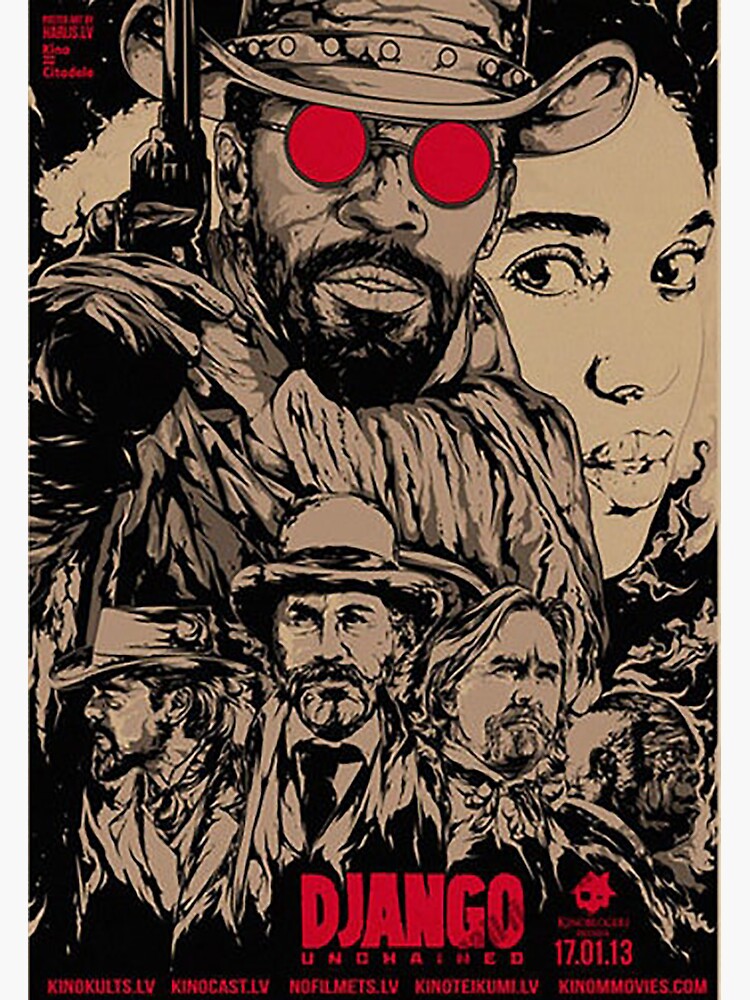 "Django Unchained" Sticker for Sale by virginialynchh | Redbubble