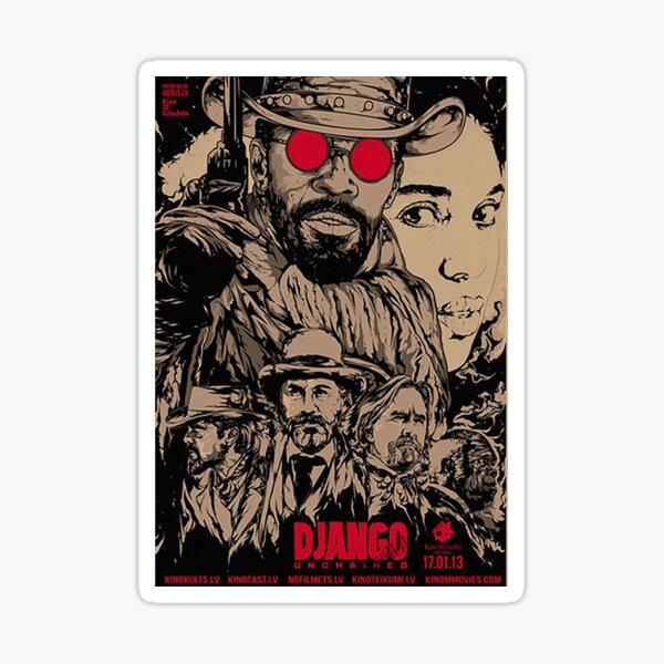 "Django Unchained" Sticker for Sale by virginialynchh | Redbubble