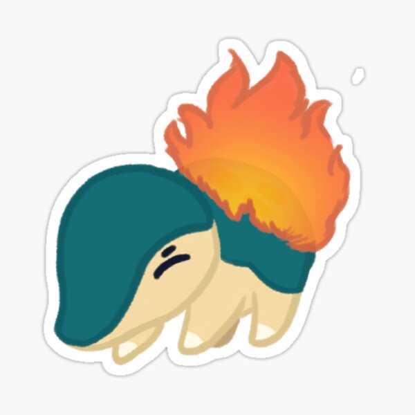 "CYNDAQUIL" Sticker for Sale by Justadeer | Redbubble