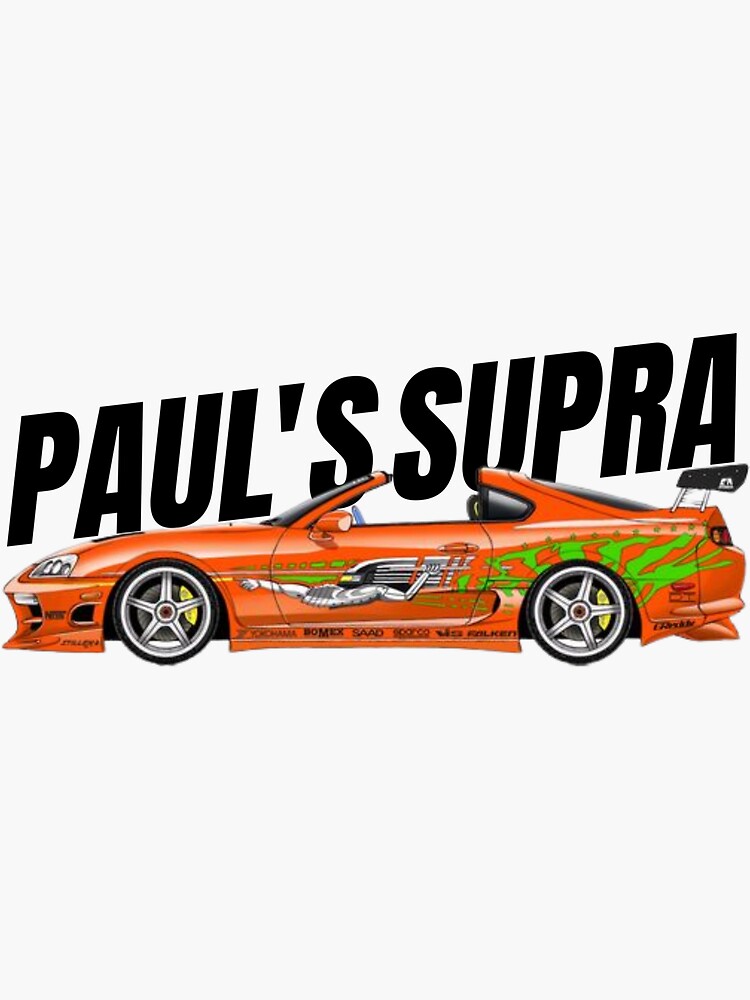 Fast Furious Supra Decals
