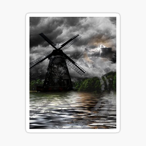 "Old Windmill " Sticker for Sale by Cliffwild | Redbubble