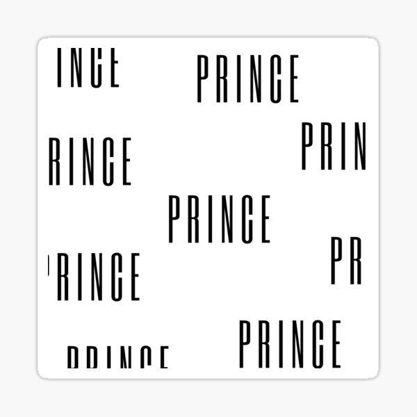 "Prince" Sticker for Sale by TheAVshop | Redbubble