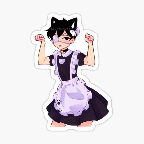 "omori basil tshirt - omori sticker - omori aubrey fight" Sticker for ...