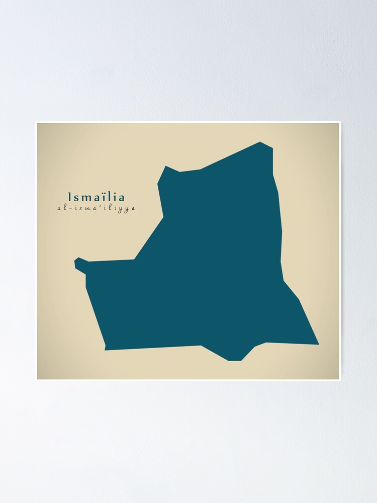 "Modern Map - Ismaïlia governorate map Egypt EG" Poster for Sale by ...