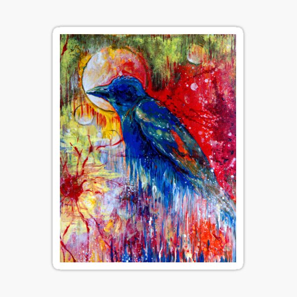 "Dripping Raven" Sticker for Sale by Khelekmir | Redbubble