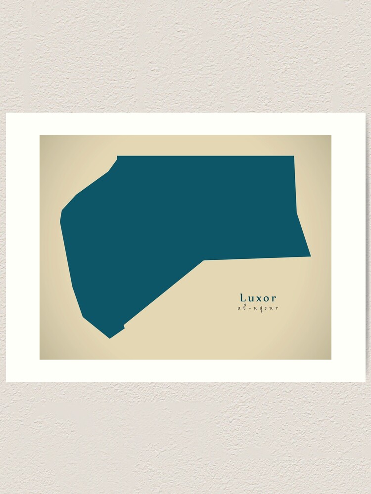 "Modern Map - Luxor governorate map Egypt EG" Art Print for Sale by ...