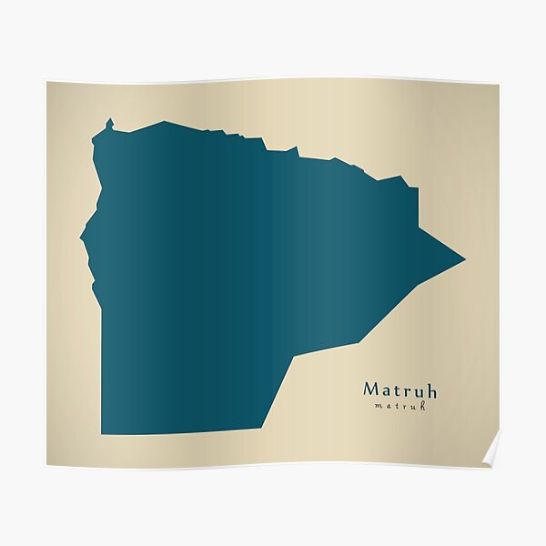 "Modern Map - Matruh governorate map Egypt EG" Poster for Sale by ...