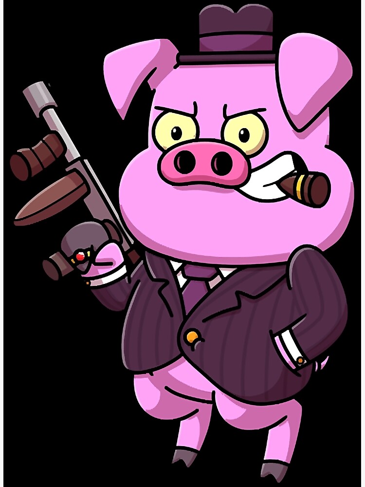 "Pig Mob " Poster for Sale by khirynnach | Redbubble