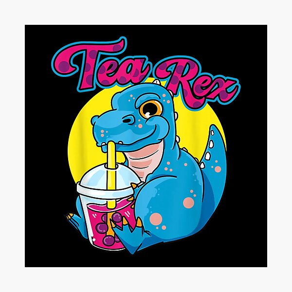 Lámina fotográfica «Tea Rex Bubble Tea T-Rex Dinosaurio Boba Tea» de ...