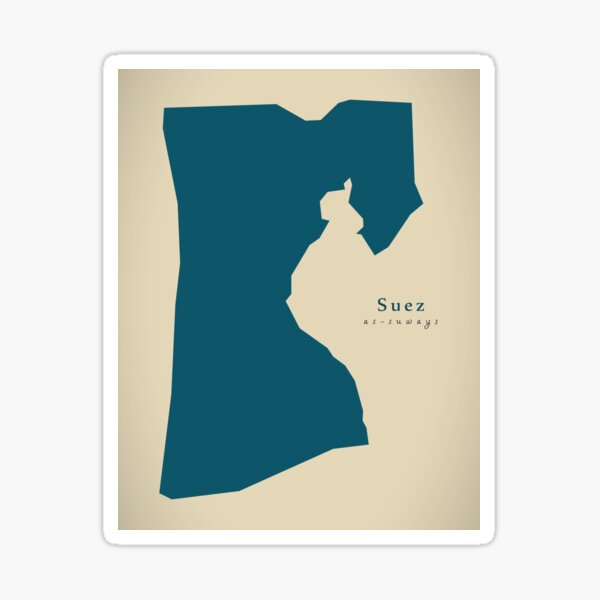 "Modern Map - Suez governorate map Egypt EG" Sticker for Sale by ...