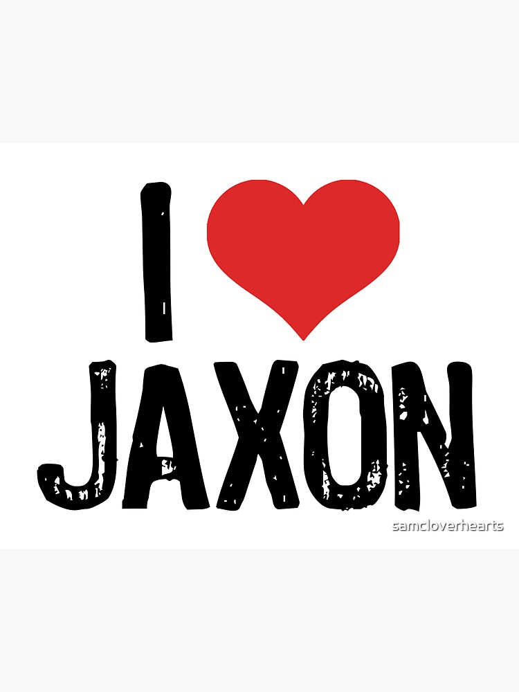 "I Love Jaxon" Sticker for Sale by samcloverhearts | Redbubble