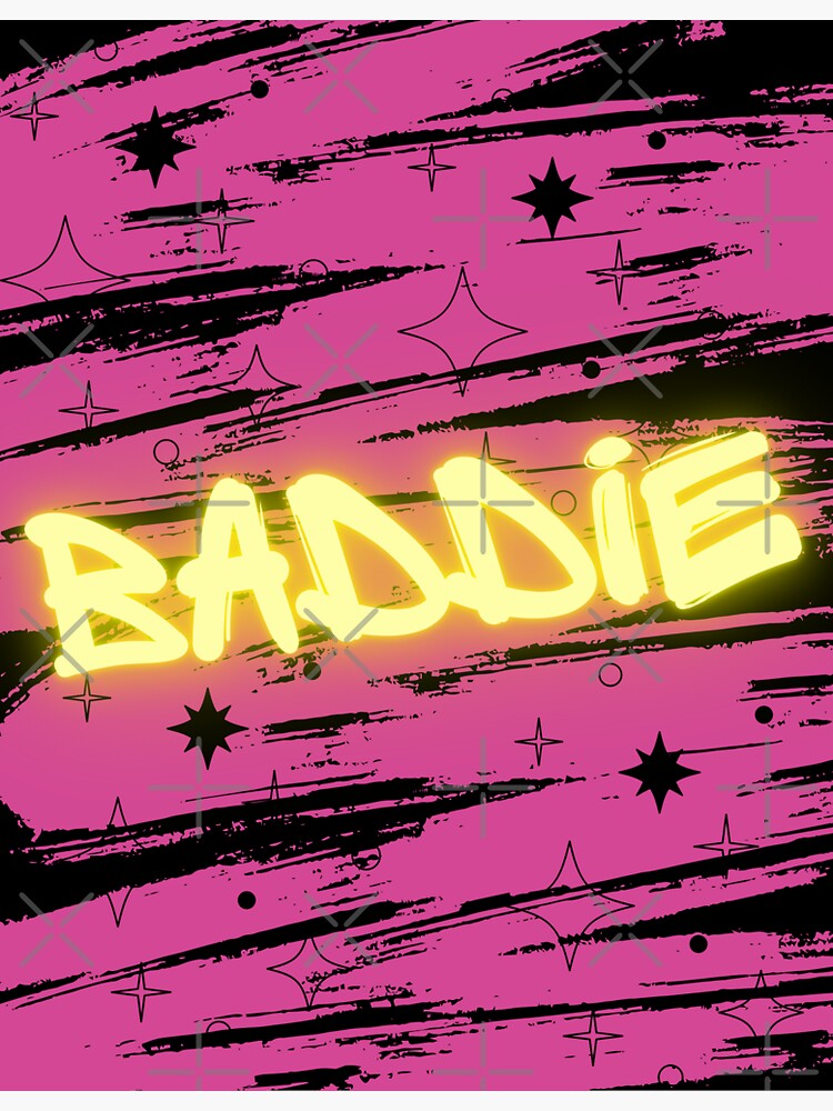 "Baddie" Sticker for Sale by ChrissiesBell | Redbubble