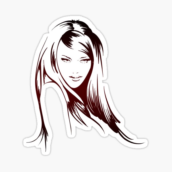 "Girl" Sticker for Sale by Senulya | Redbubble