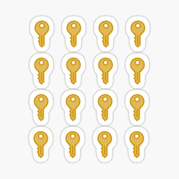 "GOLD KEYS" Sticker for Sale by PSheekey | Redbubble