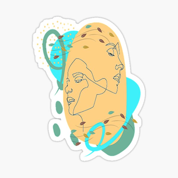 "Minimalist Linear Abstract Faces and Shapes, Abstract Linear Design ...