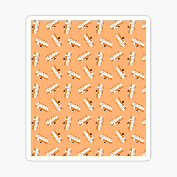 "Orange Vintage Viscount Caravan " Sticker for Sale by pressedtogether ...