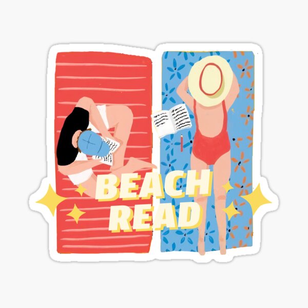 "Beach Read Book Illustration Emily Henry" Sticker for Sale by ...