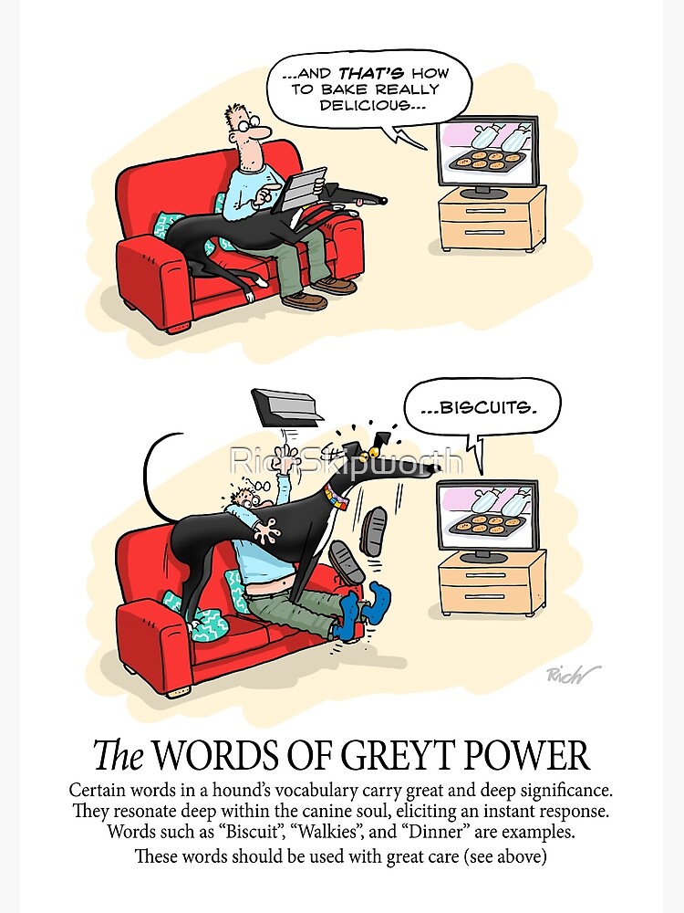 "Greyhound Glossary: Words of Greyt Power" Poster for Sale by ...