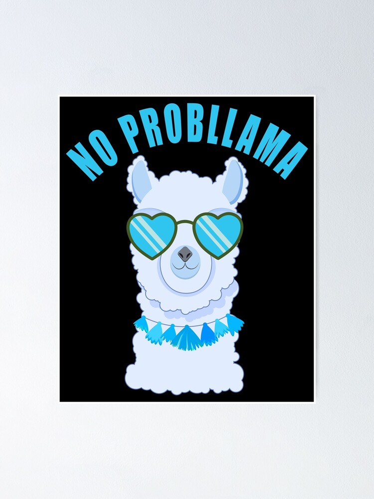 "No ProbLLama - Funny LLama Pun Gifts (There are different colors ...