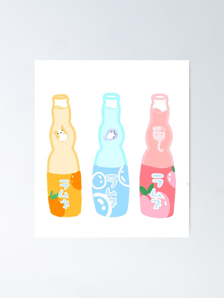 "Kawaii Japanese ramune." Poster by LITTLEXIAOXIAO | Redbubble