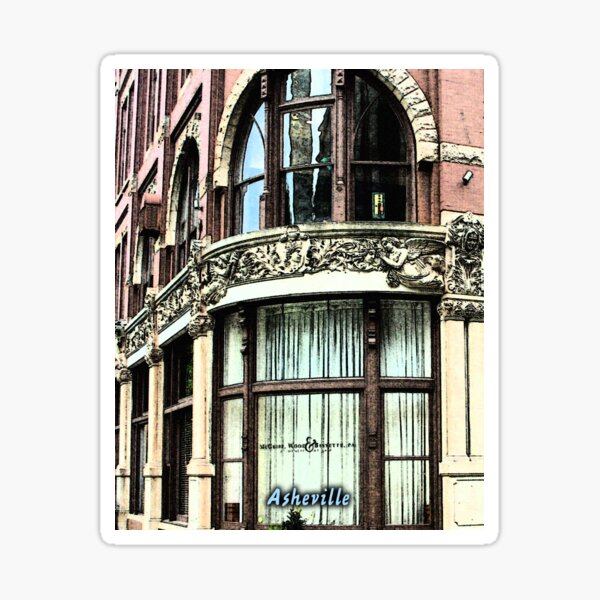 "Awesome Architecture in Asheville" Sticker for Sale by Imagems | Redbubble
