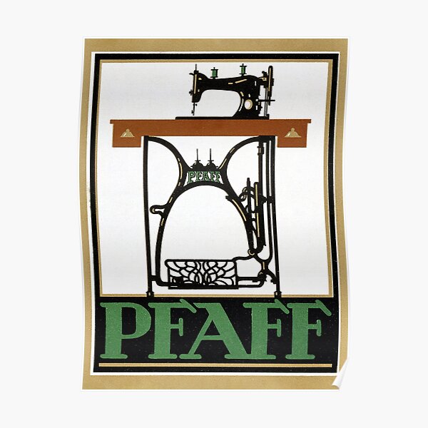 Póster «Cartel de publicidad vintage de Pfaff restaurado» de ...