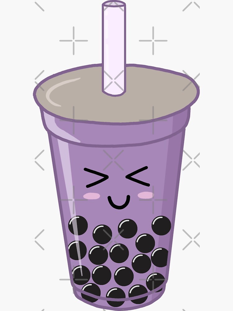 "Cute Purple Boba, Bubble tea art" Sticker for Sale by NoonaStudio ...
