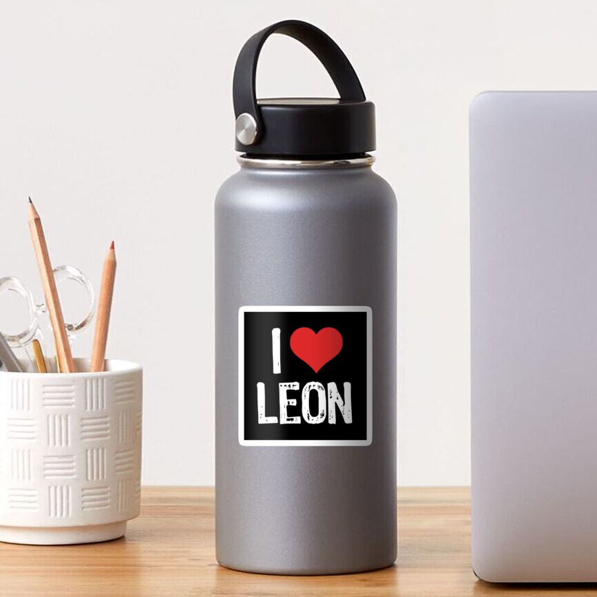 "I Love Leon" Sticker for Sale by samcloverhearts | Redbubble