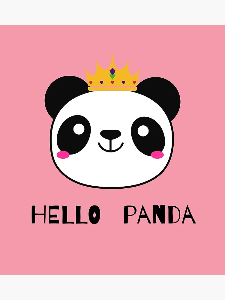 "Hello Cute Panda Princess Face" Photographic Print for Sale by ...